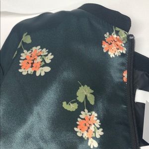 JustFab | Jackets & Coats | Nwt Navy Flowered Satin Bomber Jacket ...
